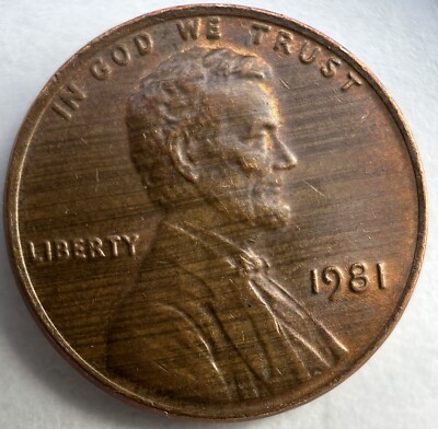 Us Error Coins Possible Improper Alloy Mixed Stripe 1981 Lincoln Penny ...