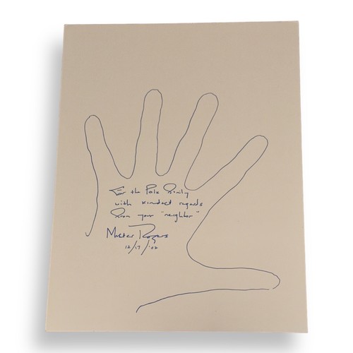 Fred Rogers Signed Autograph Hand Tracing Mister Rogers TV Show Star w ...