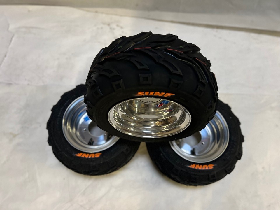 Honda ATC 70 DWT Polished Aluminum Front & Rear Tires Rims 16x7-8 | Set ...