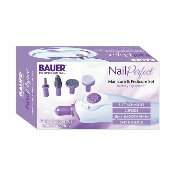 Bauer 38700 Nail Manicure and Pedicure Set Battery Operated for sale ...