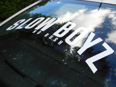 Slow Boyz V1 Window Decal Car Sticker Banner JDM Vinyl Graphic Kanji ...