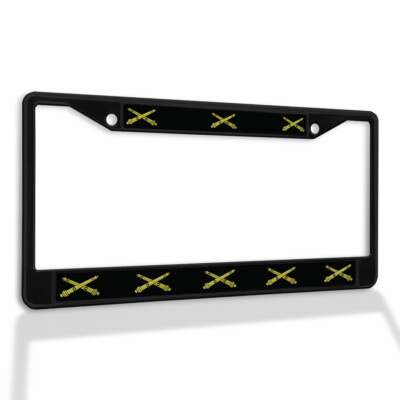 Metal License Plate Frame Vinyl Insert Field Artillery Officer | eBay