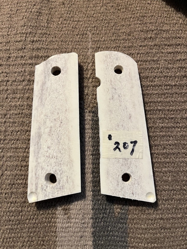 1911 Magwell Grips-Elk Antler, Stag, A Grade-Standard Full Size-Hand ...