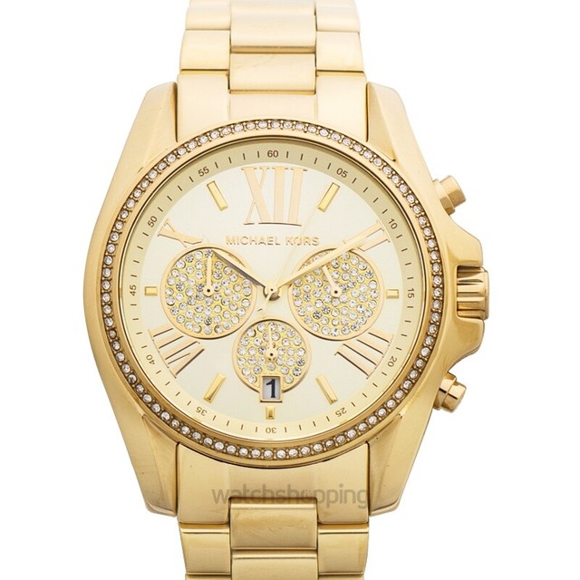 Michael Kors 43mm Case Stainless Steel Gold, Stainless Steel Band ...