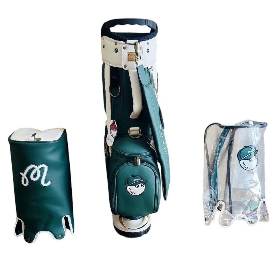 MALBON GOLF Caddy Bag Green PVC leather 3.6kg Type 9.0 New | eBay