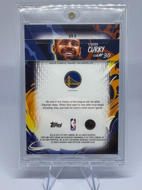 Stephen Curry Ultra Violet 2025-2026 Topps Chrome Basketball #UV-5 SSP ...