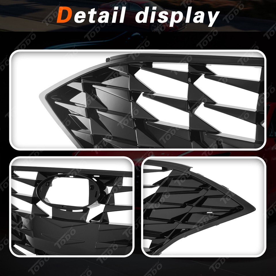 Fits Hyundai Sonata 2020-2023 Front Grille W/O Sensor Hole Gloss Black ...