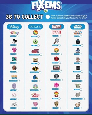 Woolworths FIX-EMS Stickers New. 12 Different stickers | eBay