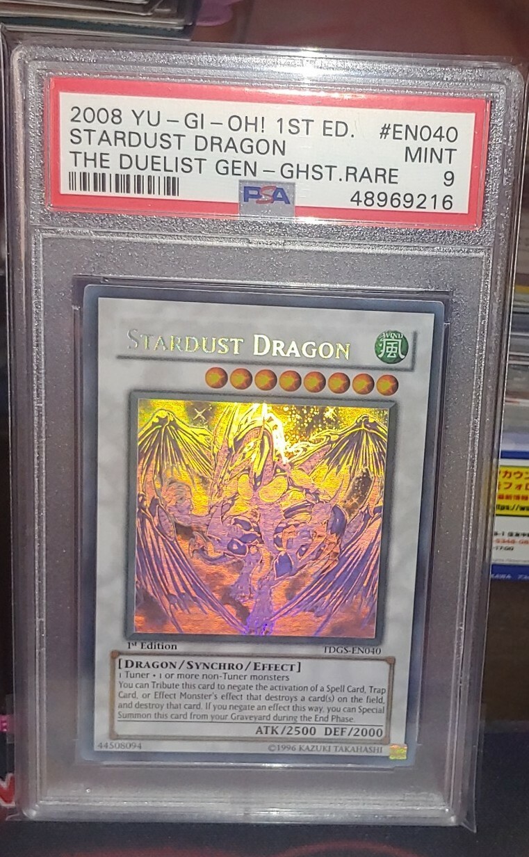 Yugioh Psa 9 Stardust Dragon Ghost Rare 1st Edition Tdgs En040 Yusei