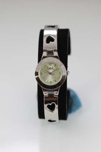 LEI Watch Women Silver Stainless Steel Water Resistant Battery Lime ...