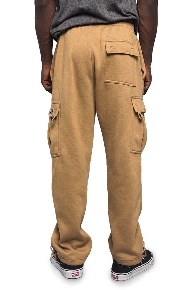 G-Style USA Men's Jogger Heavy Weight Fleece Cargo Pocket Sweat Pants S ...