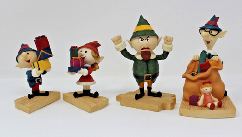 Enesco Rudolph & the Island of Misfit Toys 4 Cute Elf Figurines Foreman ...
