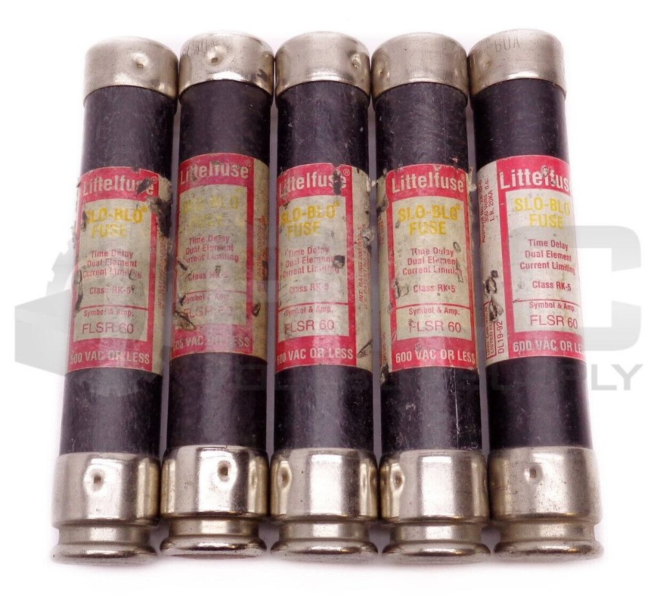 LOT OF 5 LITTELFUSE FLSR 60 SLO-BLO FUSE CLASS RK-5 600VAC | eBay