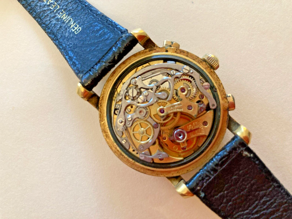 18k Gold Vintage Minerva Chronograph Watch Nice BIN | eBay