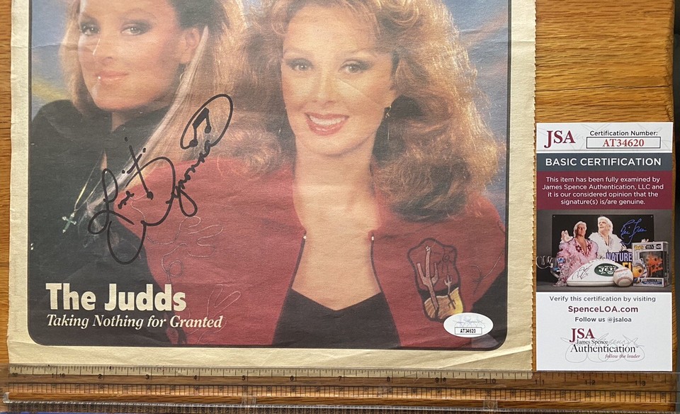 Wynonna Judd Signed 11x15 Magazine Page Autograph + Cross, Music Note w ...