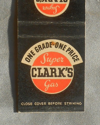 1940s? Clark's Super Gas One Grade One Price Sign of Good Gasoline for ...