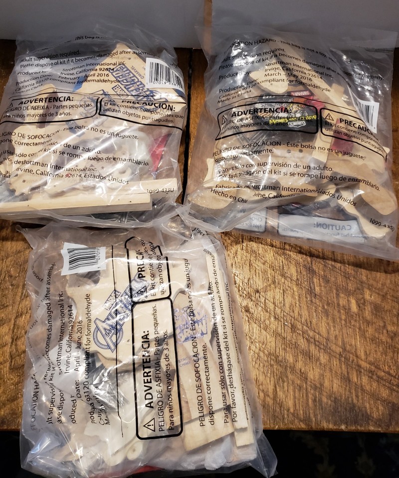 3 LOWE'S Build and Grow Wood Model Kits All Avengers Assemble Thor Iron ...