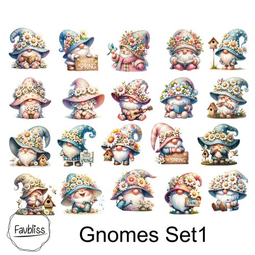 40PCS PER SET gnomes, butterflies, girls, coffee Sticker Scrapbooking ...