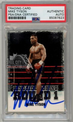 Mike Tyson 2010 Sport Kings Ringside Boxing Round 1 Black Auto Card #37 ...
