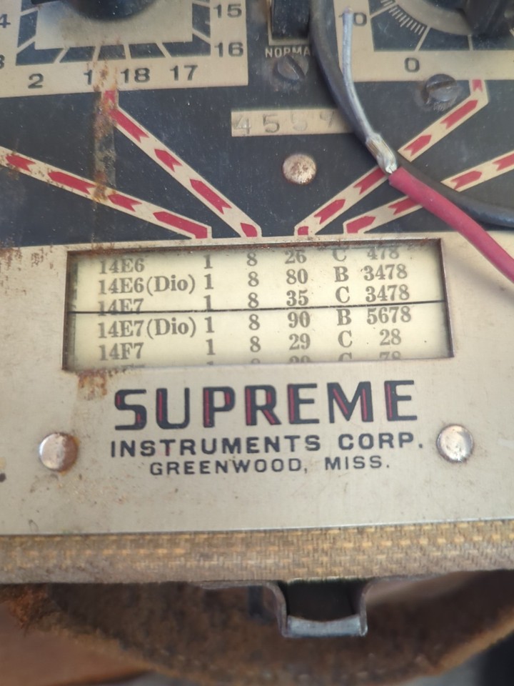 Vintage Supreme Instruments Corp Tube Tester Model 599 Miss. USA ...