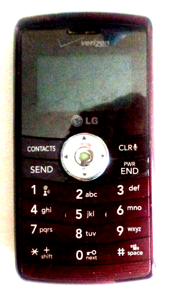 Wine Red VERIZON LG SLIDE- OUT PHONE FOR PHONE /PARTS Great for Verizon ...