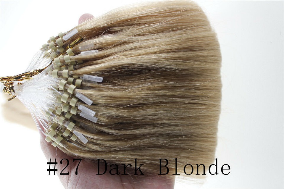 Micro Beads Hair Extensions Micro Ring Loop Tip Remy Human Hair Full ...