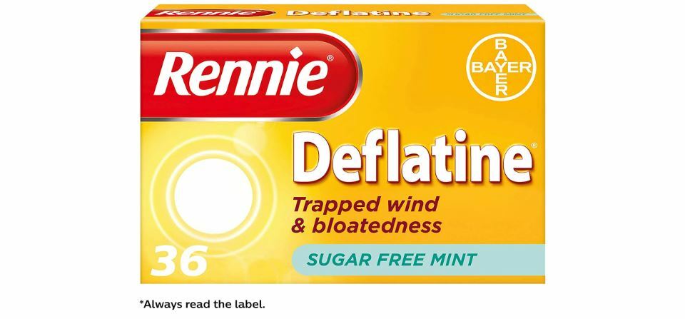 Rennie Deflatine Trapped Wind 36 Tablets | Bloating Relief | Sugar Free ...