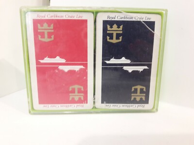 Lot of 2 Vintage Royal Caribbean Cruise Line Playing Cards Red and Blue ...