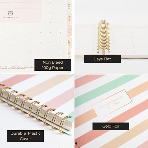 Teacher Planner 2024-2025 Academic Year - Academic Planner 2024 Pastel ...