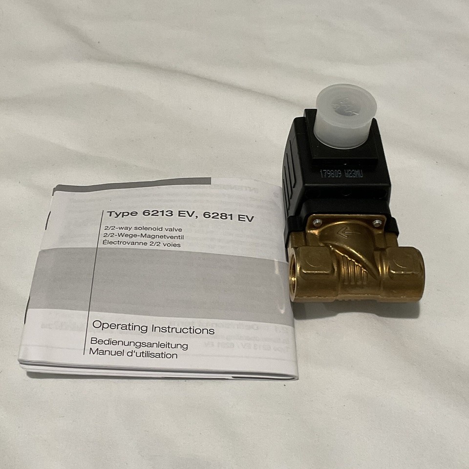 Burkert 6213EV Solenoid Valve 3/8PDM 24V 145PSI. New | eBay