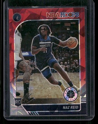 2019-20 Hoops Premium Stock #253 Naz Reid Prizms Red Cracked Ice Rookie ...