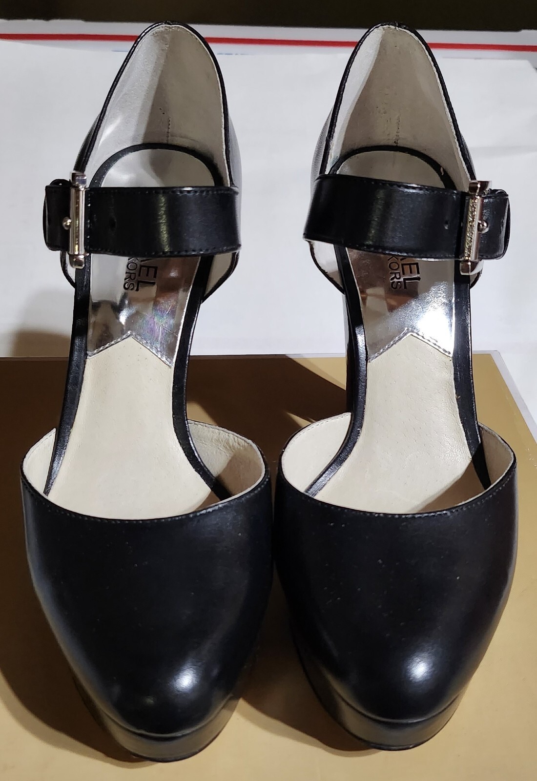 Michael Kors Flynn Leather Platform Mary Jane Pump, B… - Gem