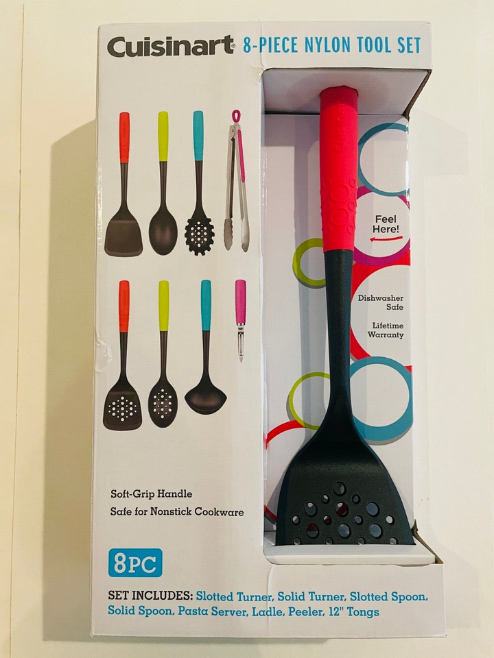 Cuisinart Kitchen Cooking /Utensil Tool Set, 8 Pc Heat Resistant Nylon ...