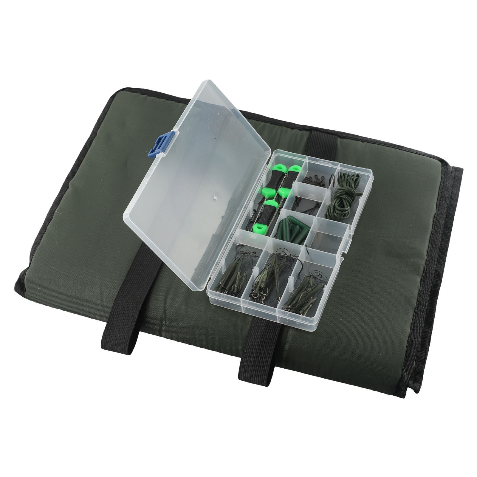 Foldable Fishing Mat with Padded Protection and 62pc Fishing Accessory ...