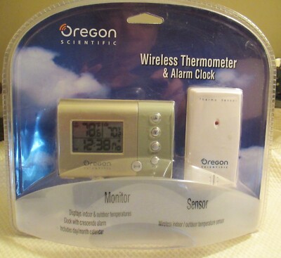 OREGON SCIENTIFIC Wireless Indoor Outdoor Thermometer & Alarm Clock # ...