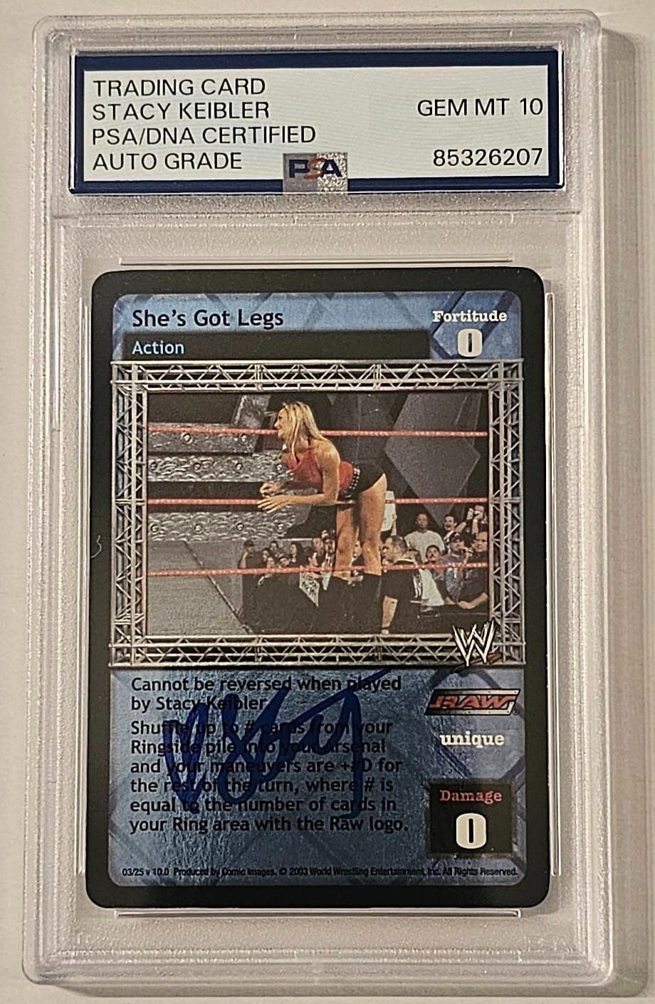Stacy Keibler SIGNED PSA GEM 10 2006 Comic Images WWE Raw Deal Royal ...