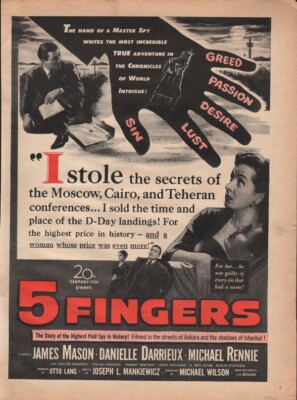 1952 JAMES MASON DANIELLE DARRIEUX MICHAEL RENNIE OTTO LANG SIN 18620 ...