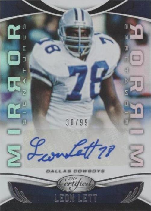 2019 Panini Certified - Signatures Leon Lett #MI-LL Mirror /99 (AU) for ...