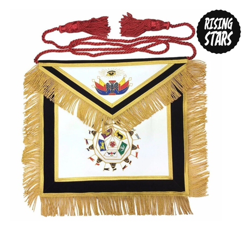 Masonic SCOTTISH RITE 32nd Degree Apron Hand Embroidery Master of Royal ...