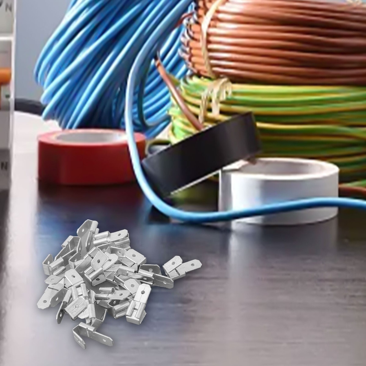 Tinned Copper Electrical Connectors Uxcell 200Pcs Non Insulated Butt