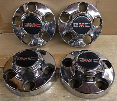 OEM Used Set 1989-1999 GMC Sierra 1500 Yukon Van Chrome Center Caps ...