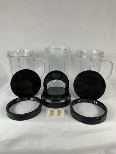 Magic Bullet Replacement Cups w/ Lids & Lip Rings | Personal Blender ...