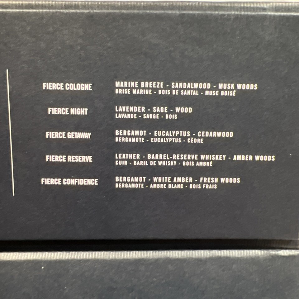 Abercrombie & Fitch A&F FIERCE Cologne 6 pc Sample Night Reserve ...