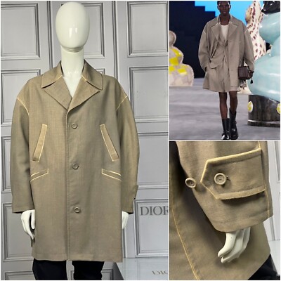 UltraRare & Gorgeous Dior SS25 RunAway Virgin Wool & Linen Coat | eBay