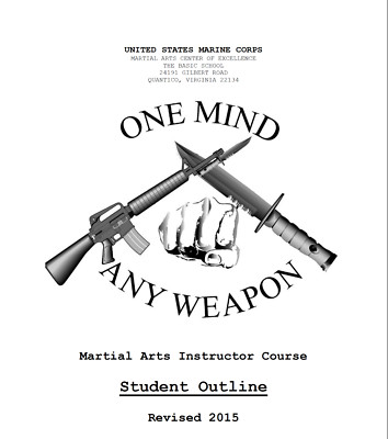 128 Page USMC MARINE CORPS Martial Arts Instructor Course Student ...