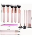 BESTOPE Makeup Brushes 16 PCs Makeup Brush Set Premium Synthetic ...