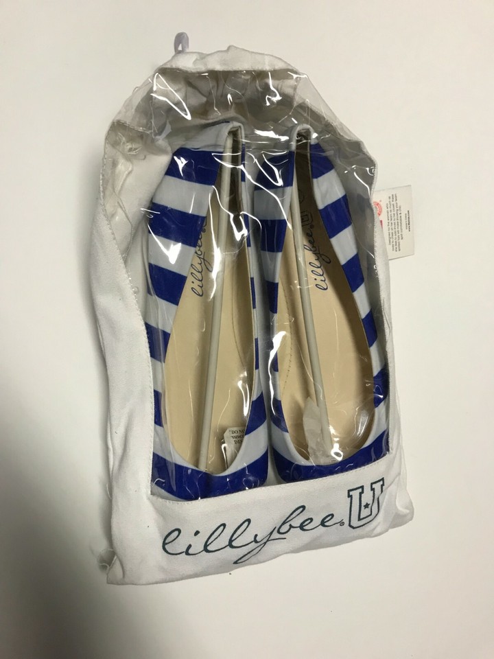 LillyBee Woman Flats Shoes Penn State White Blue Devils Duke Size 8 (6 ...