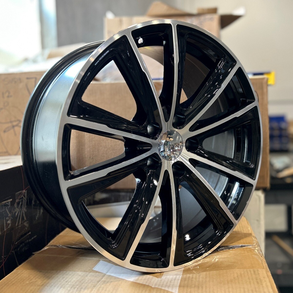 Milanni Wheels 471 Splinter 8.5x18 Gloss Black Machined Face Rim for ...