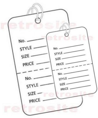 Coupon Price Tags with Strings WHITE 2 part Perforated STRUNG - Large ...