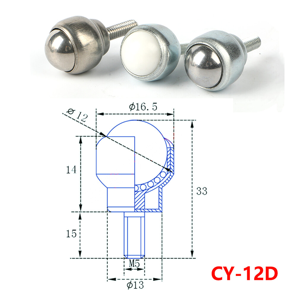 Roller Ball Transfer Bearings Heavy Duty Load Capacity Universal Ball